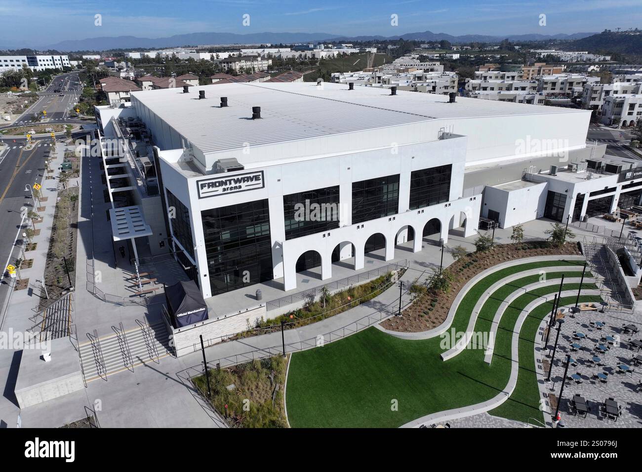 A general overall aerial view of Frontwave Arena, Saturday, Dec. 14 ...