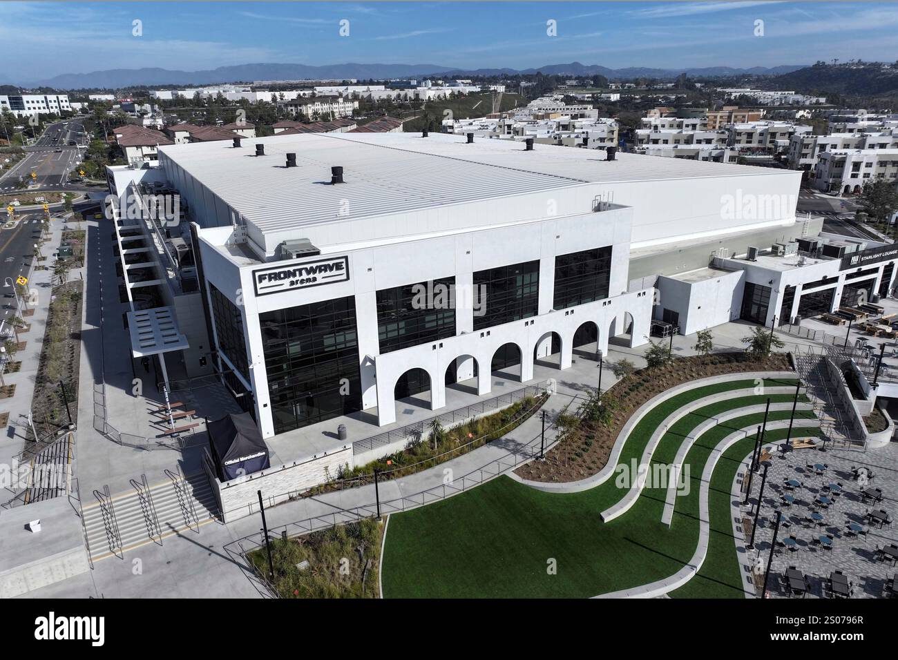 A general overall aerial view of Frontwave Arena, Saturday, Dec. 14 ...