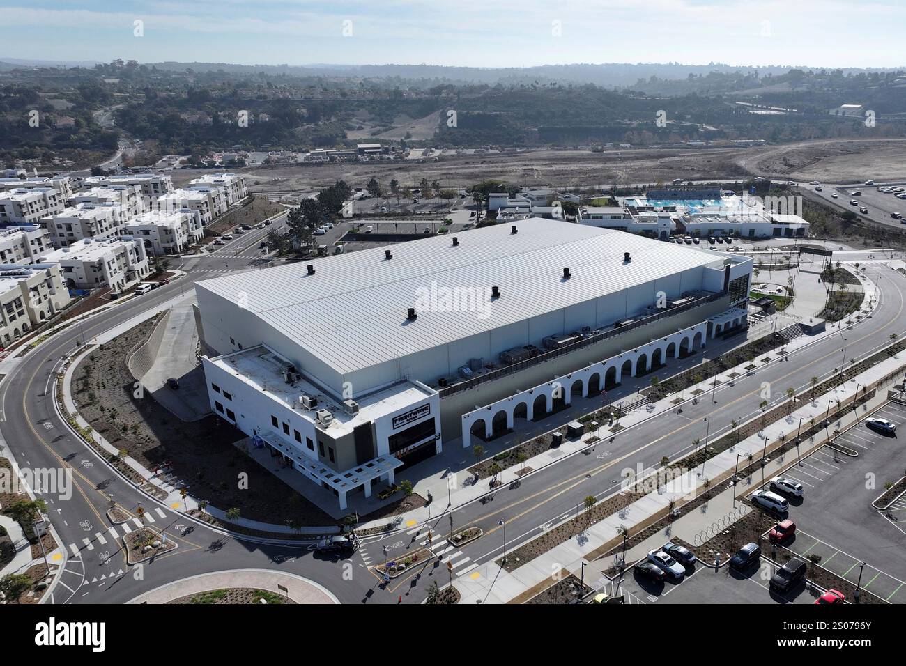 A general overall aerial view of Frontwave Arena, Saturday, Dec. 14 ...