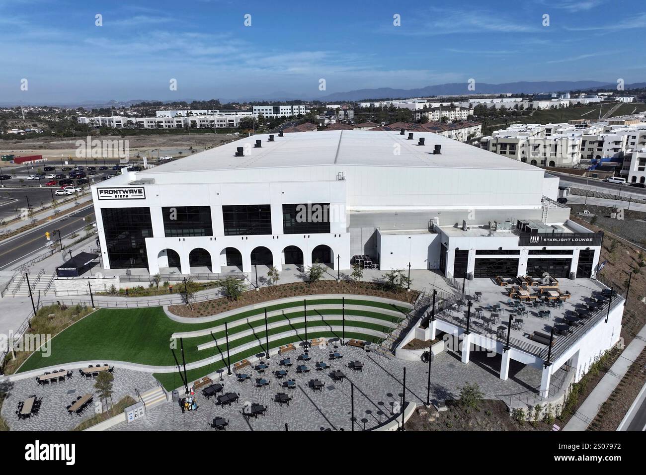 A general overall aerial view of Frontwave Arena, Saturday, Dec. 14 ...