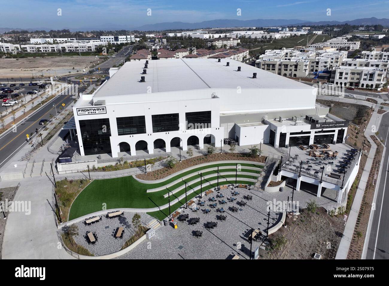 A general overall aerial view of Frontwave Arena, Saturday, Dec. 14 ...