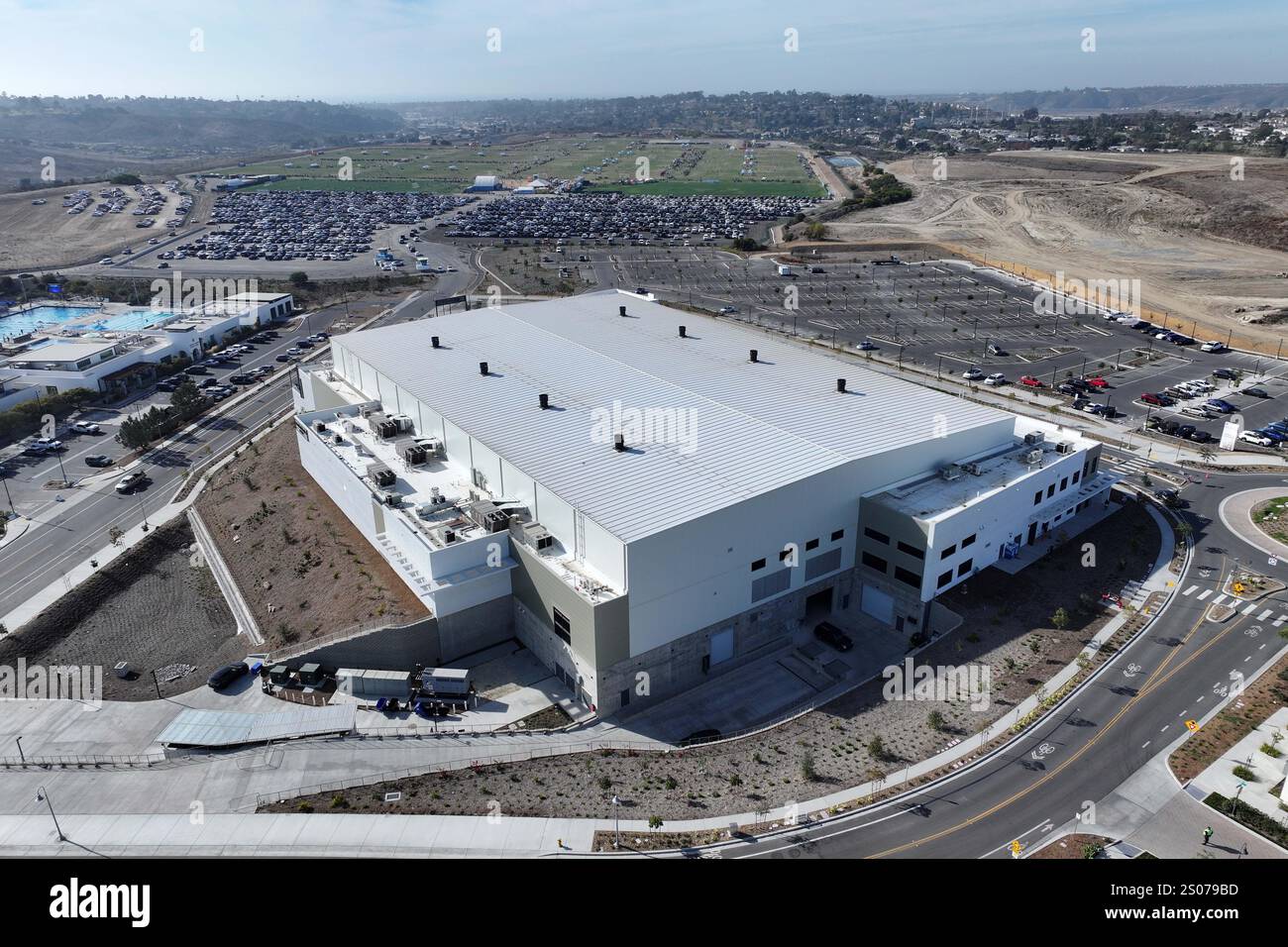 A general overall aerial view of Frontwave Arena, Saturday, Dec. 14 ...