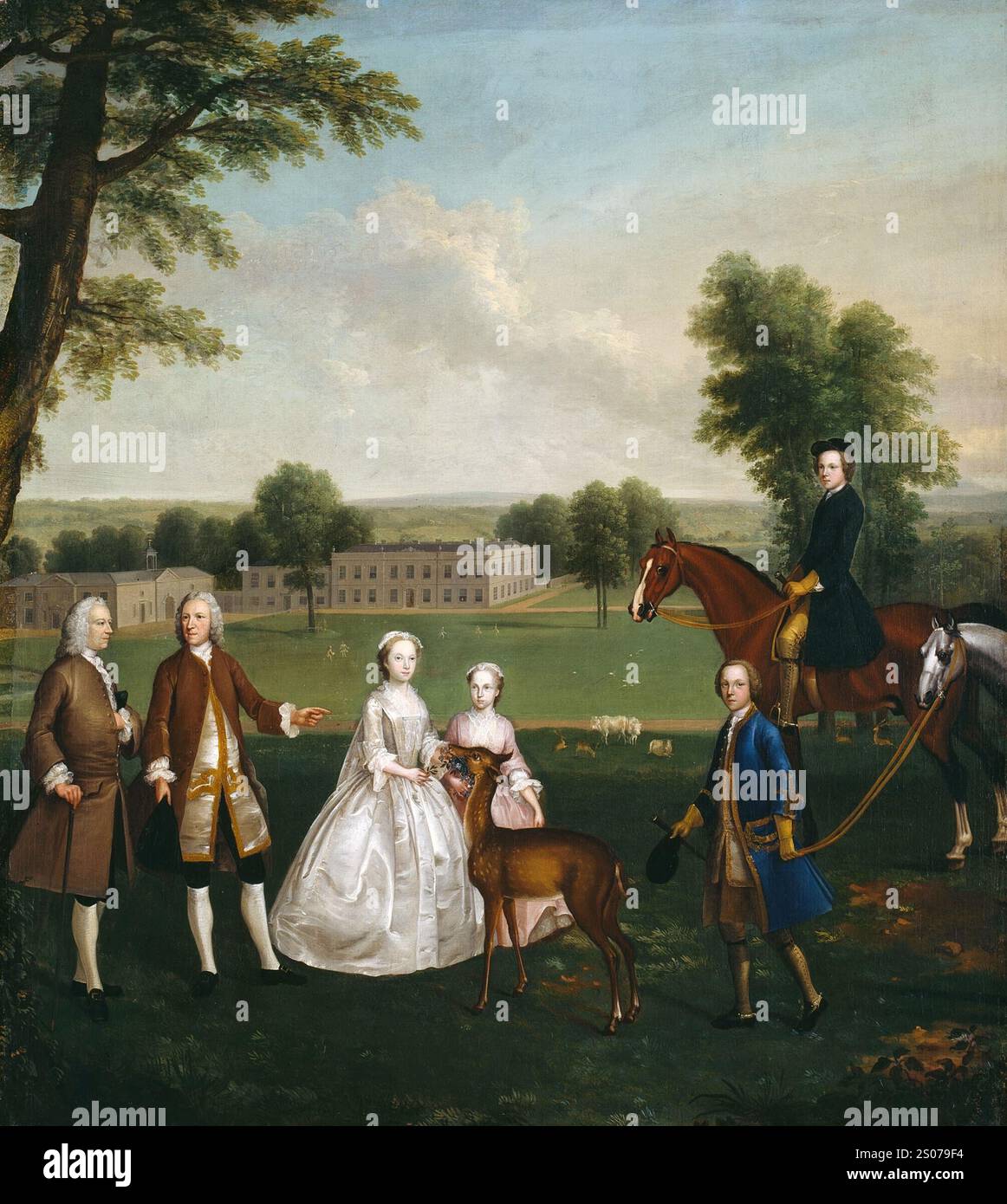 English family portrait painting of Thomas Lister and family at ...