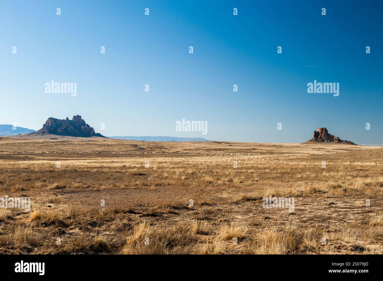 Bennett Peak (L) and Ford Butte (R), two of several volcanic plugs in ...