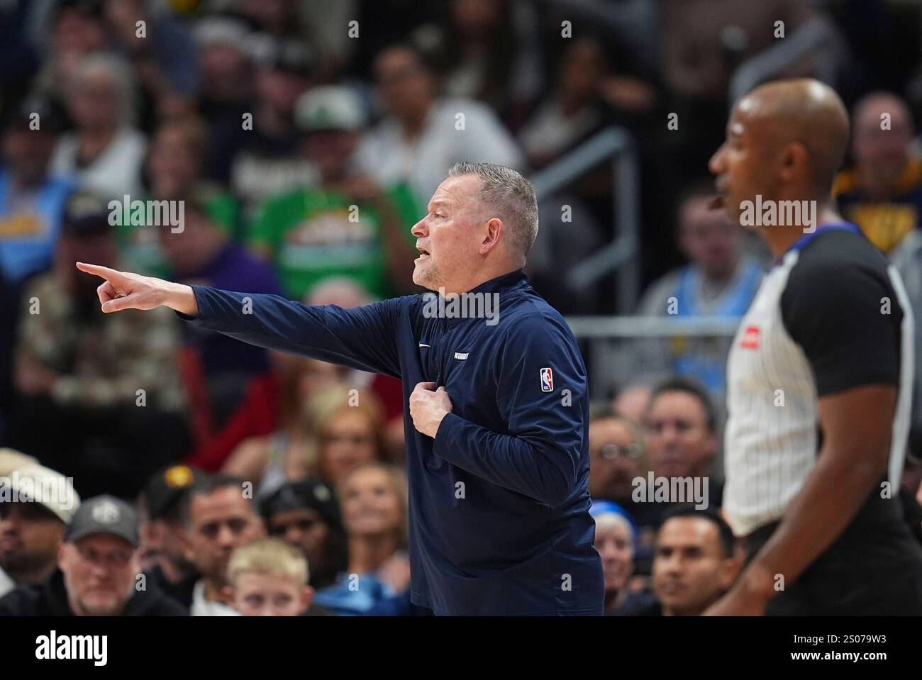 Denver Nuggets head coach Michael Malone () in the second half of an ...