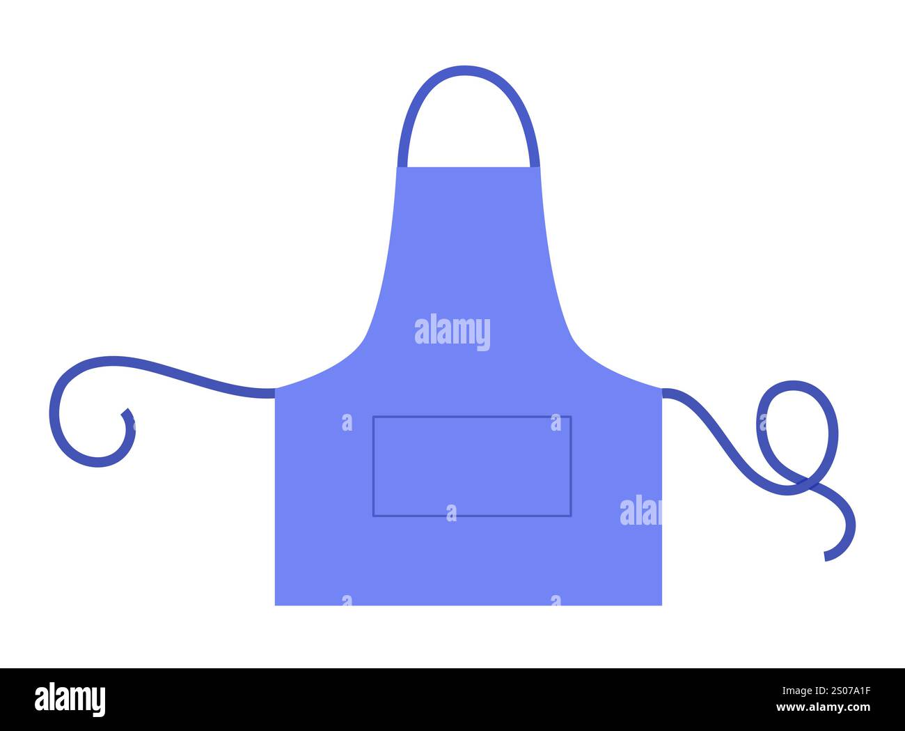 Short Apron with pocket technical fashion illustration. Chef uniform ...
