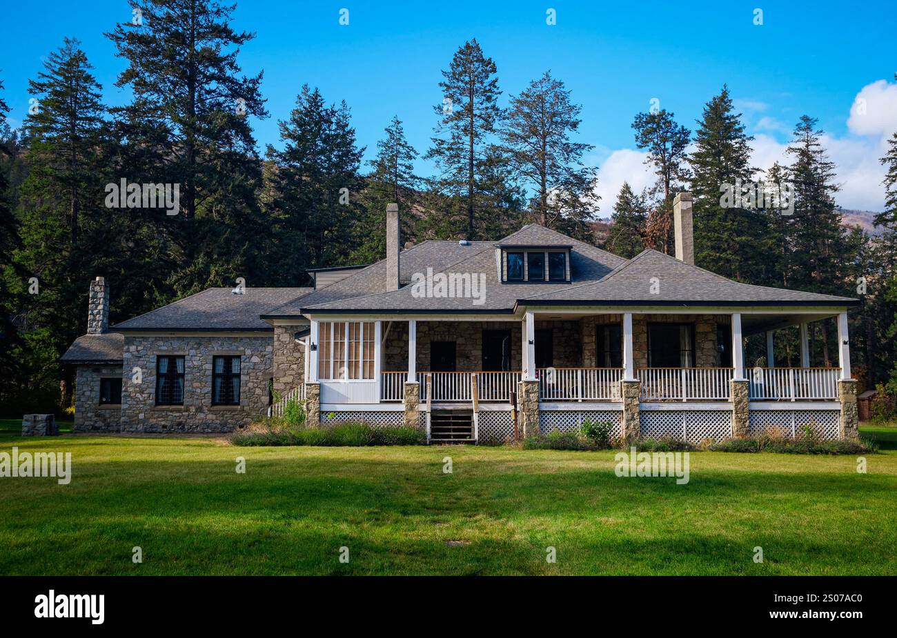 The Fintry Manor House located at Fintry Provincial Park in Kelowna, BC ...