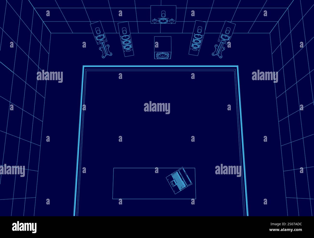 Desk laptop no people Stock Vector Images - Alamy