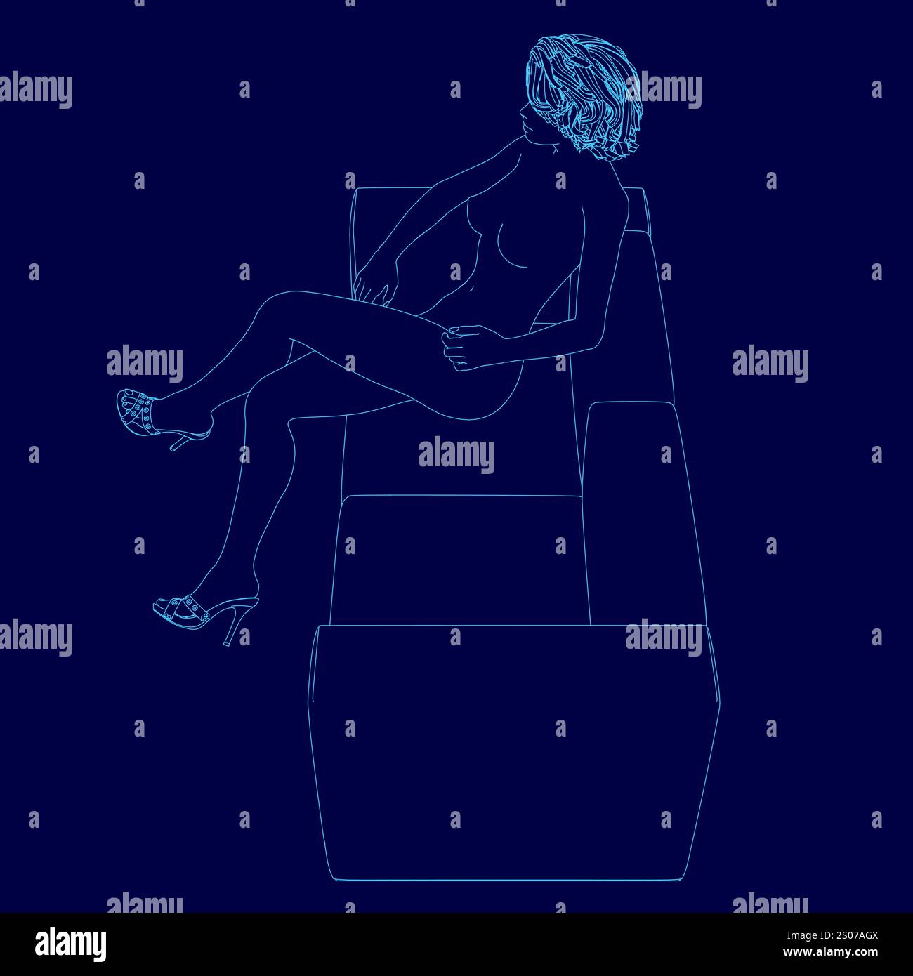 Woman sitting legs in Stock Vector Images - Alamy