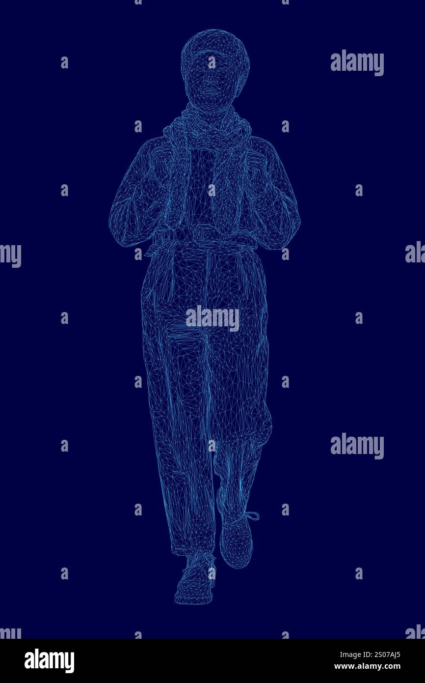 Walking blue Stock Vector Images - Alamy