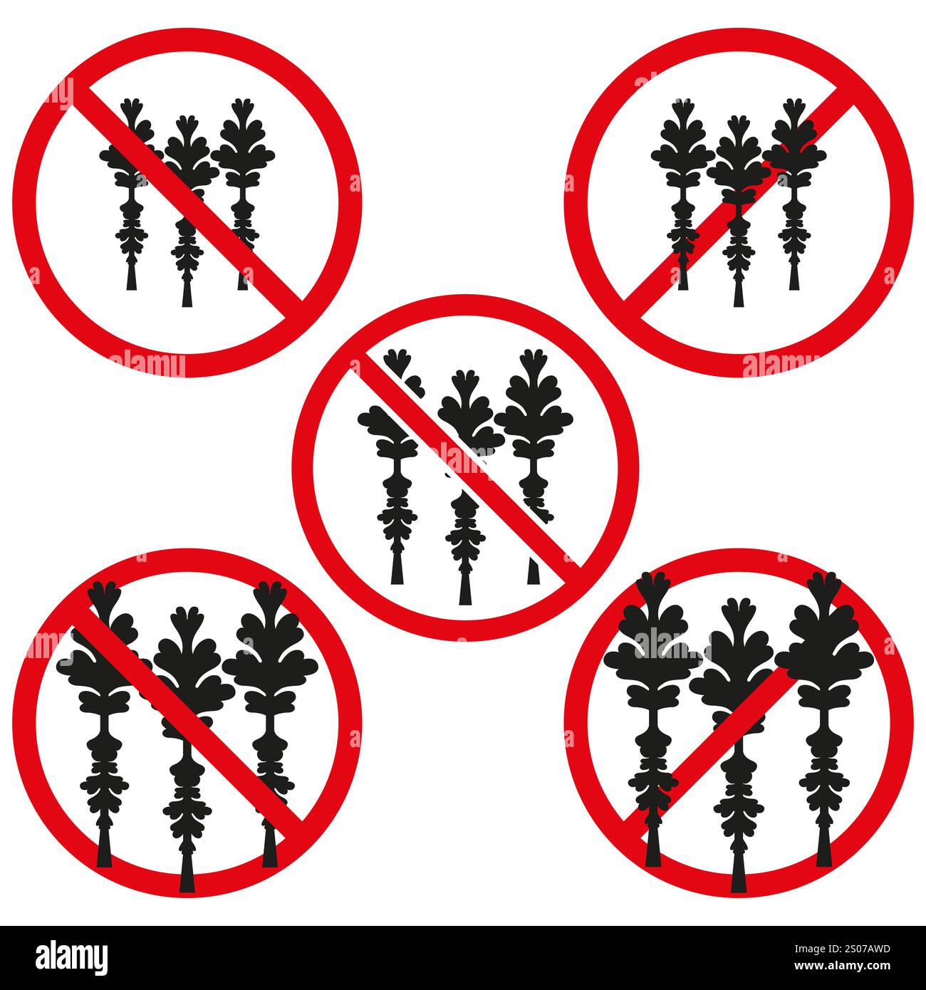 Prohibited icon set. Warning vector symbols. No-entry signs. Red circle graphic Stock Vector ...