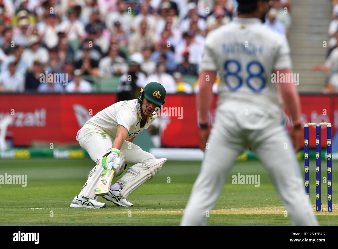 MELBOURNE AUSTRALIA. 26th Dec 2024. Sam Konstas of Australia, Fourth ...