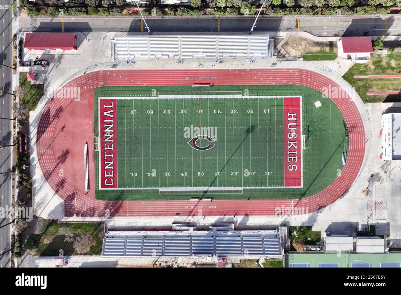 Corona, United States. 14th Dec, 2024. A general overall aerial view of ...