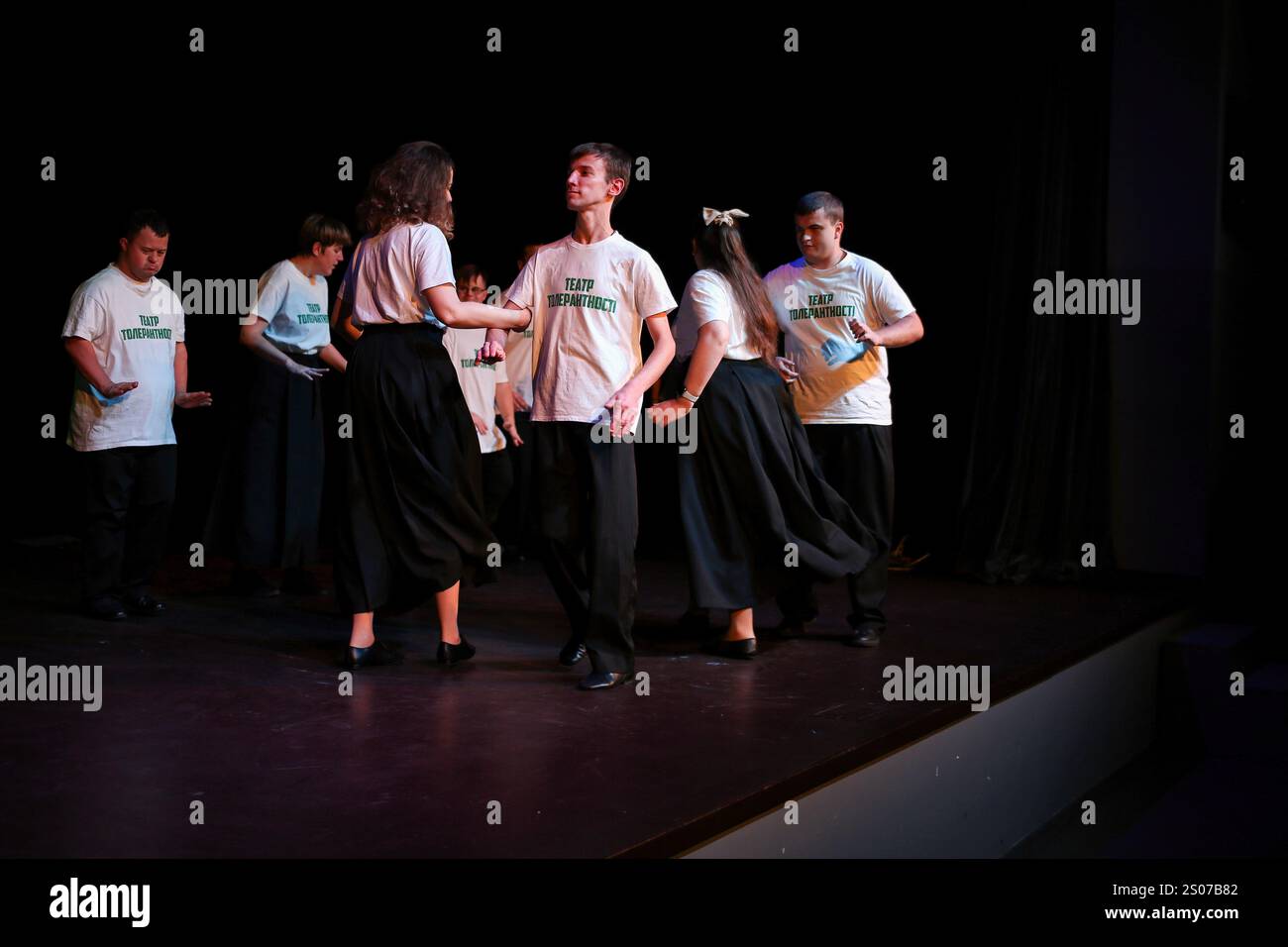 Odessa, Ukraine. 25th Dec, 2024. Male actors and female actresses from ...