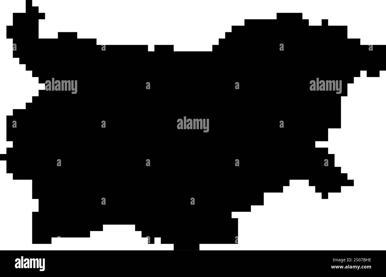 Pixelated world map icons in 8-bit style, featuring over 190 countries ...