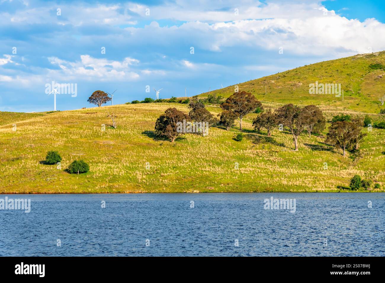 Beautiful scenic Carcoar Dam or Lake Carcoar including Blayney Wind ...