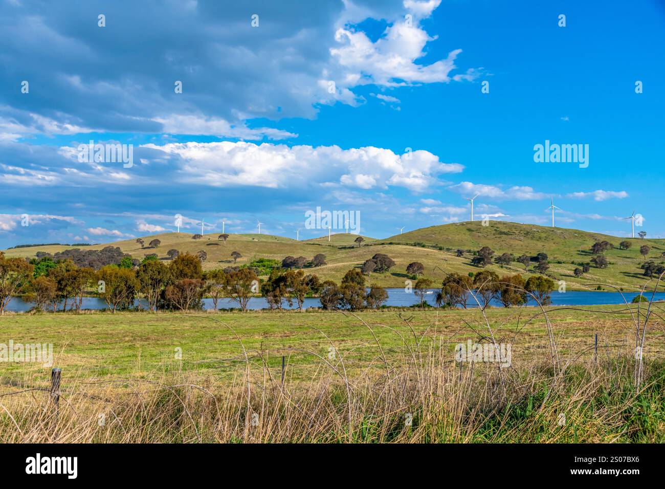Beautiful scenic Carcoar Dam or Lake Carcoar including Blayney Wind ...