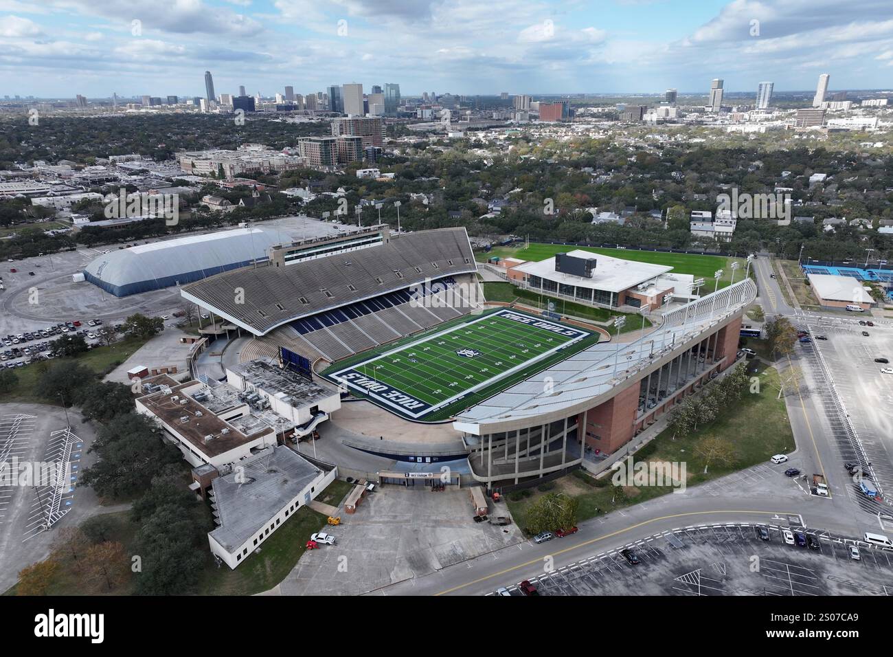 Houston, United States. 23rd Dec, 2024. A general overall aerial view ...