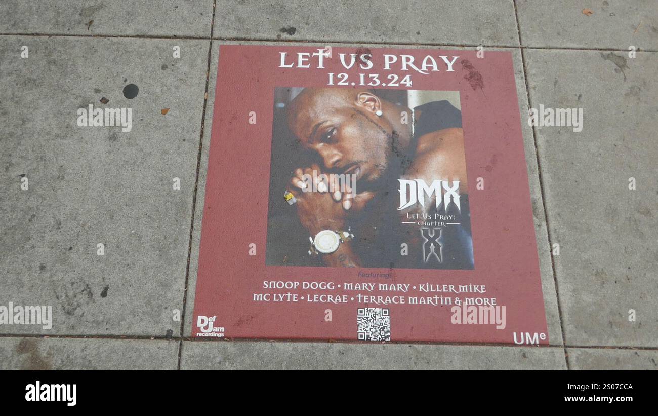Los Angeles, California, USA 23rd December 2024 Rapper DMX Sidewalk Art ...