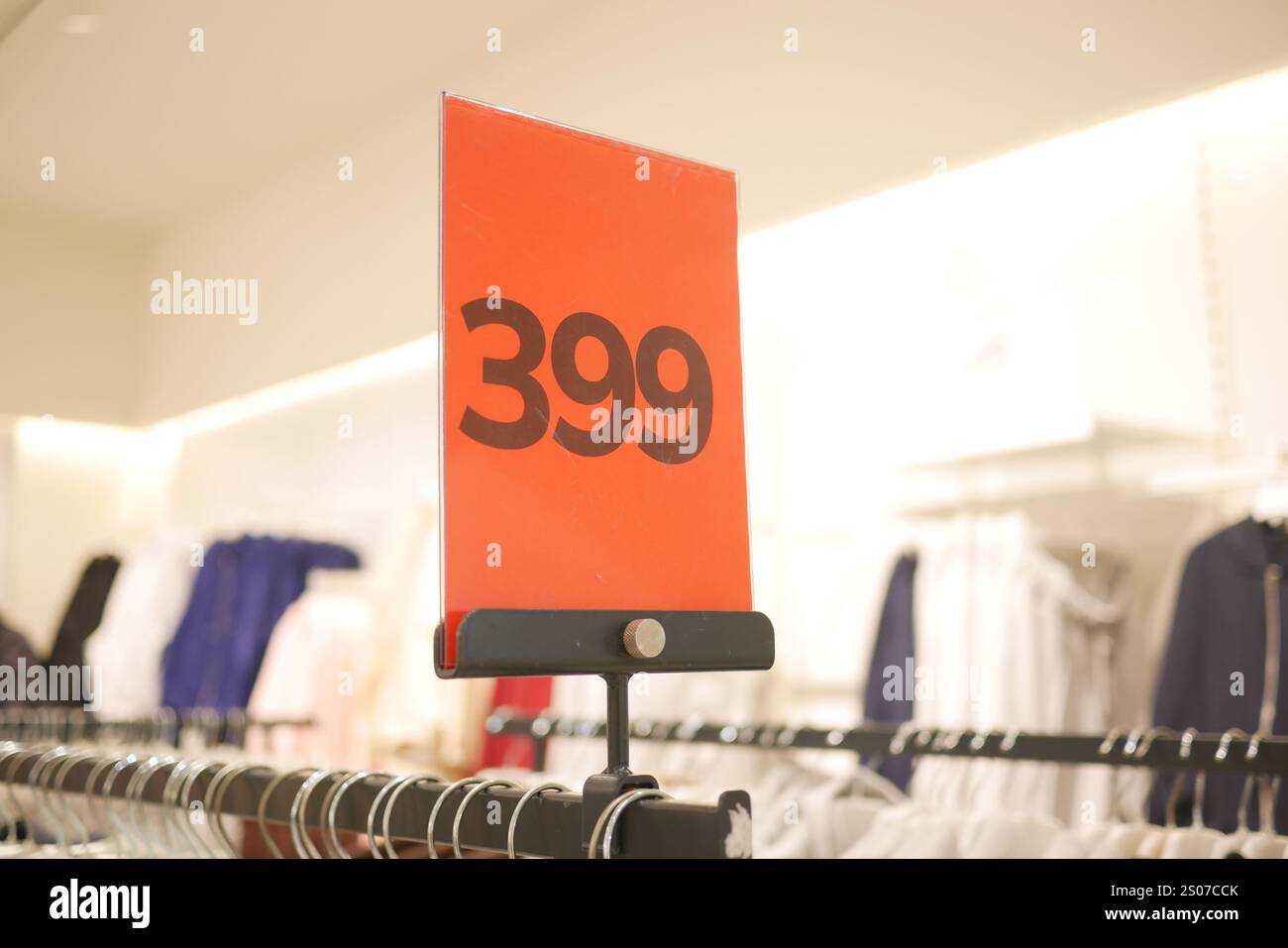 Displaying Pricing Tags Effectively in a Retail Store Environment Stock ...