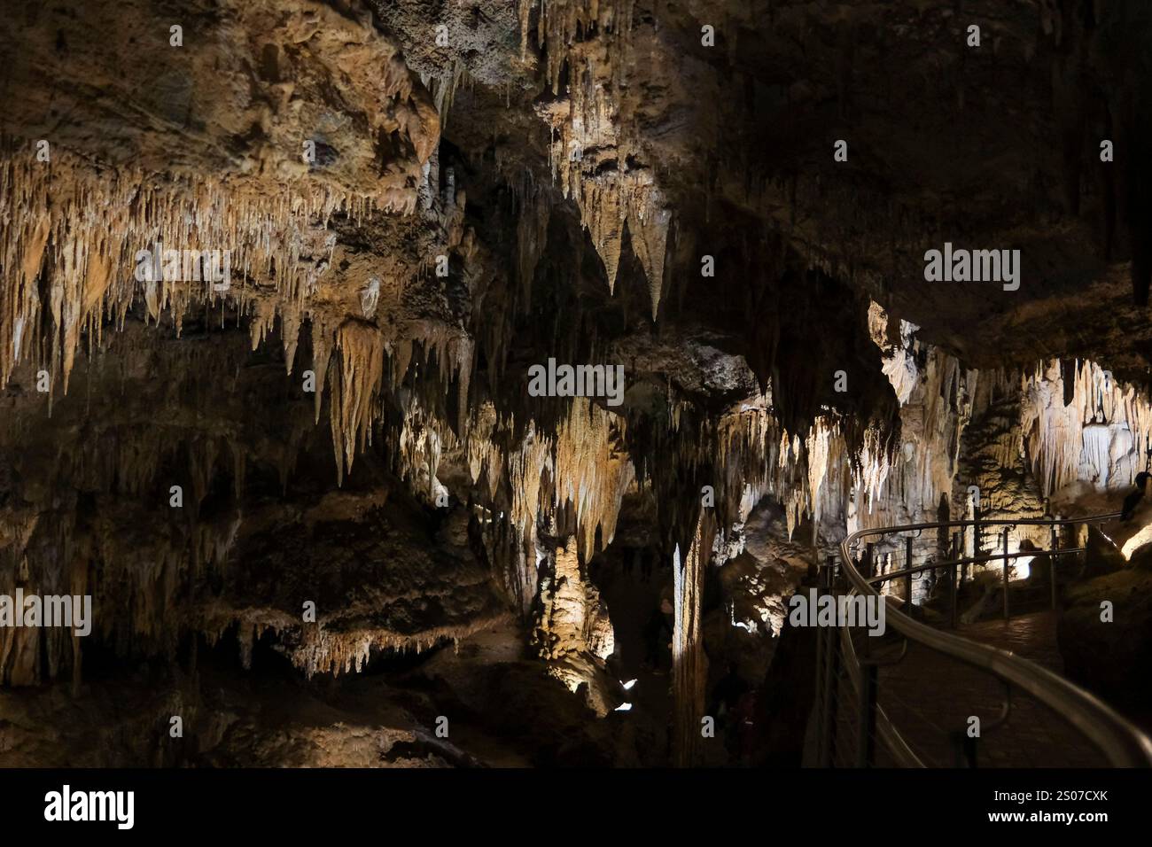 The inside view of Luray Caverns, originally called Luray Cave is a ...