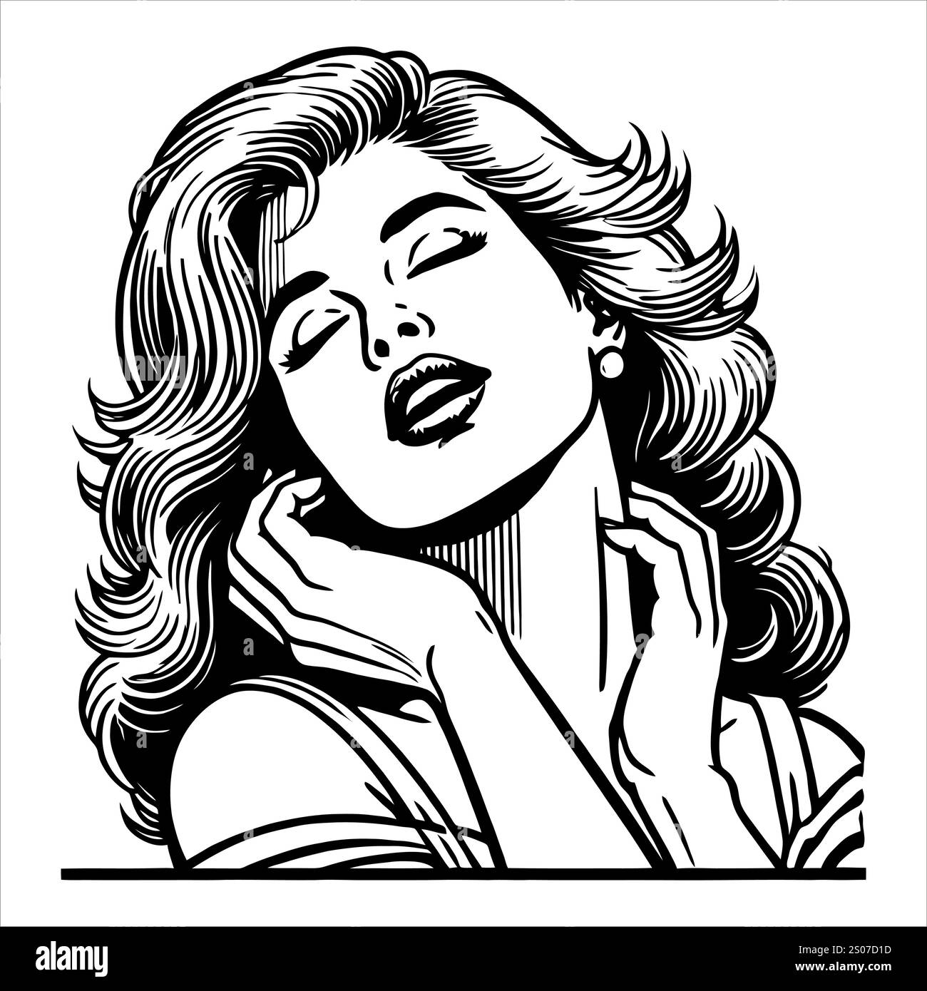Magnetic pose Black and White Stock Photos & Images - Alamy
