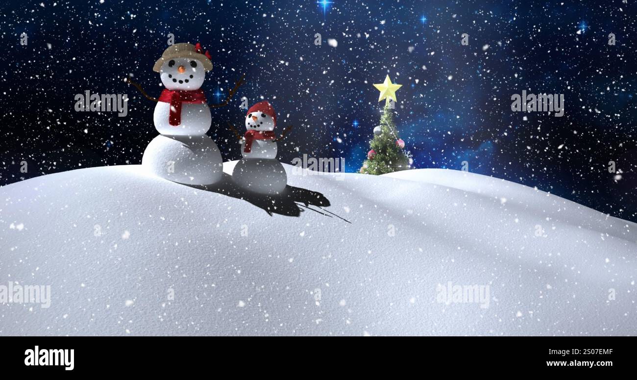 Animation shooting star christmas tree hi-res stock photography and ...