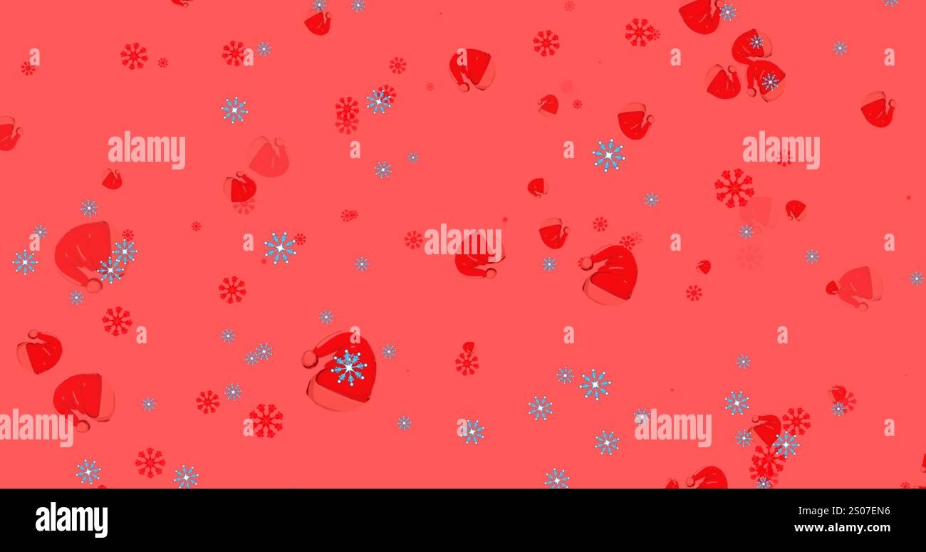 Animation falling snow over computer hi-res stock photography and ...