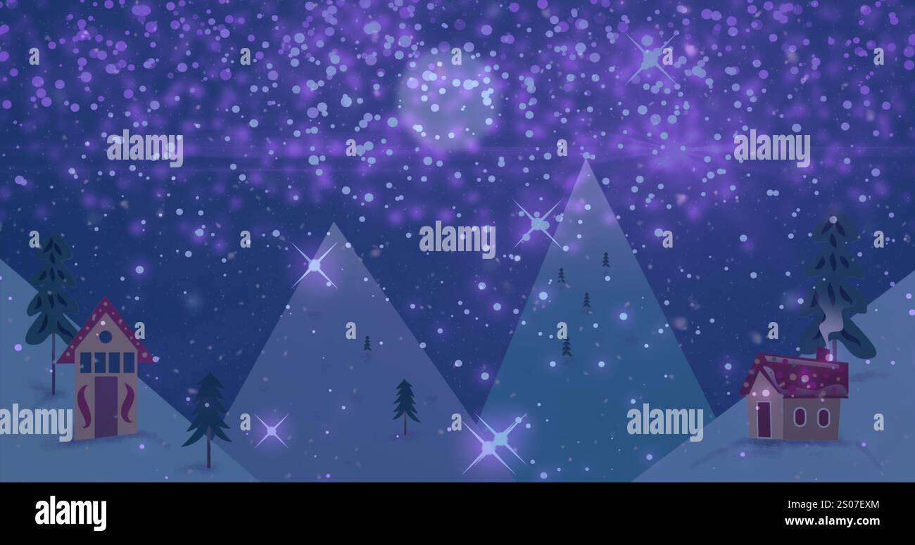 Christmas trees in snow winter hi-res stock photography and images - Alamy