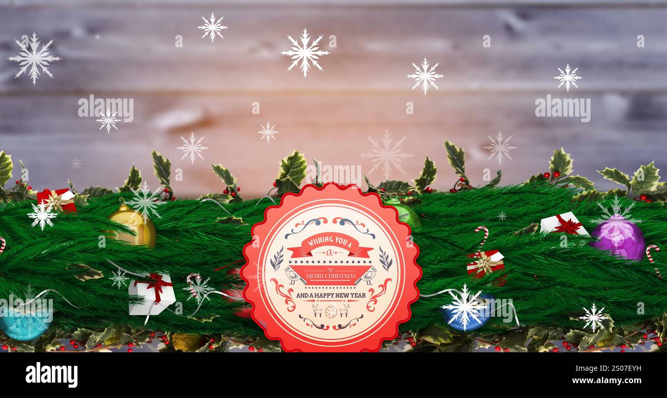 Christmas festivity and celebration vector illustration and art concept ...