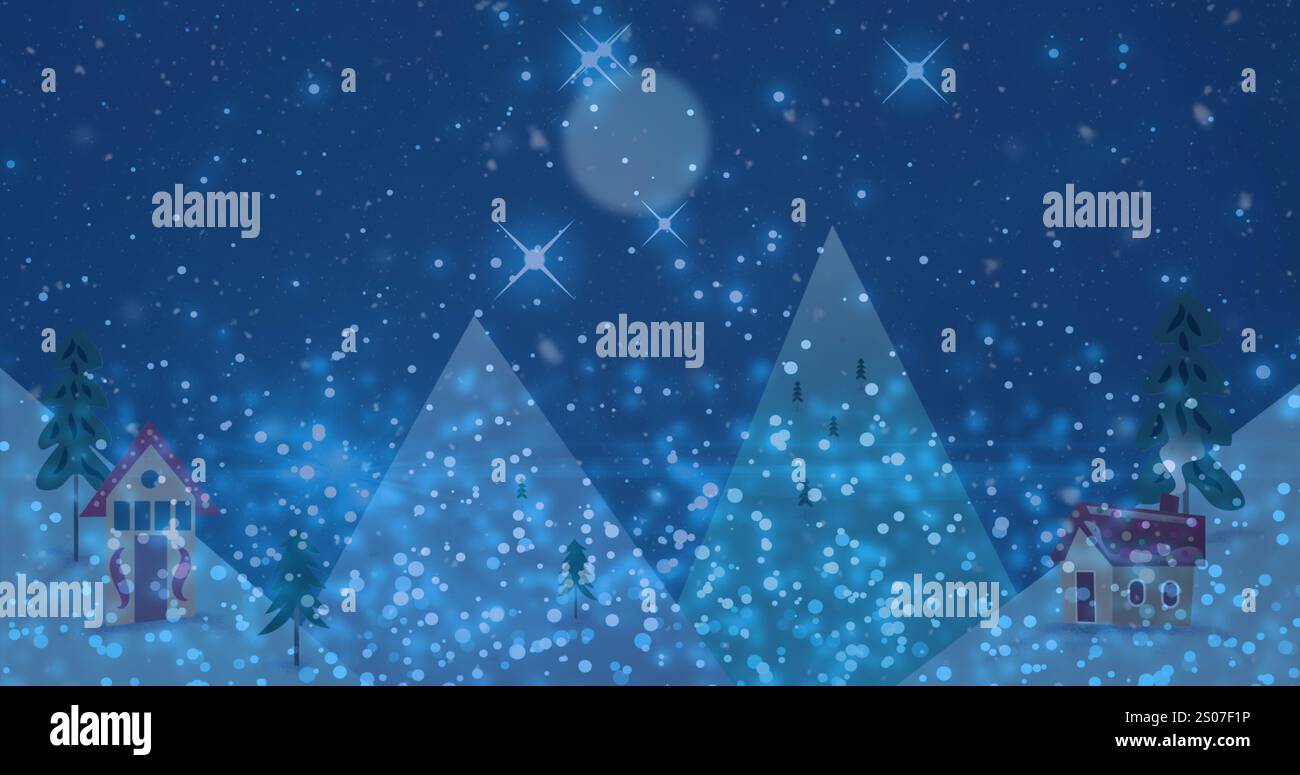 Christmas trees in snow winter hi-res stock photography and images - Alamy