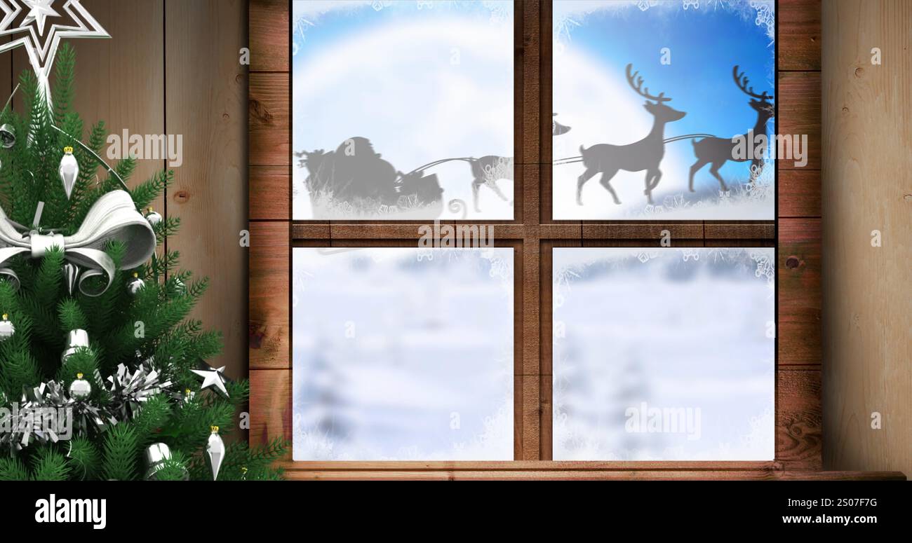 Digital animation christmas tree window hi-res stock photography and ...