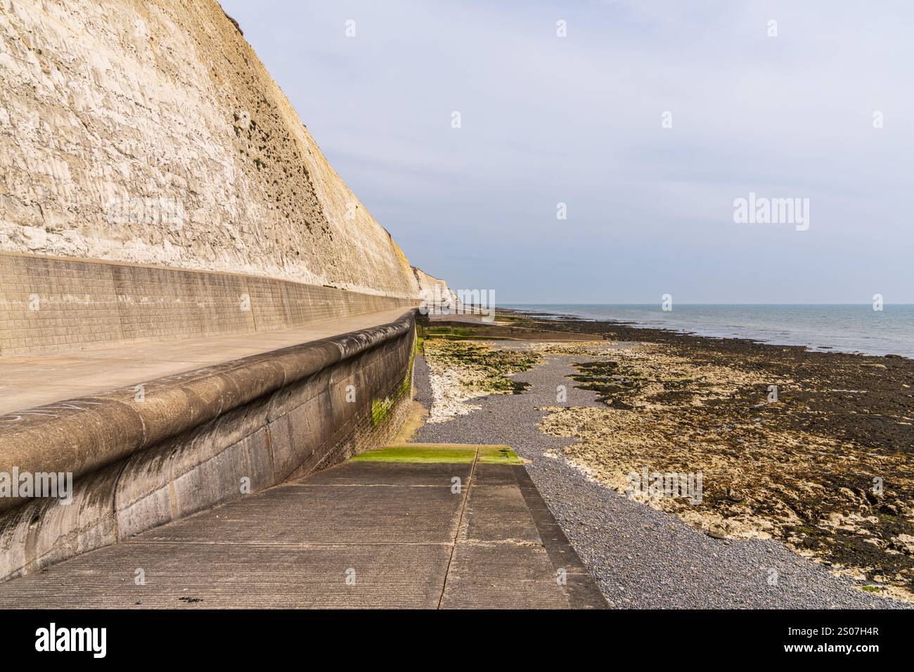 The Undercliff walk, a footpath in Peacehaven, East Sussex, England ...