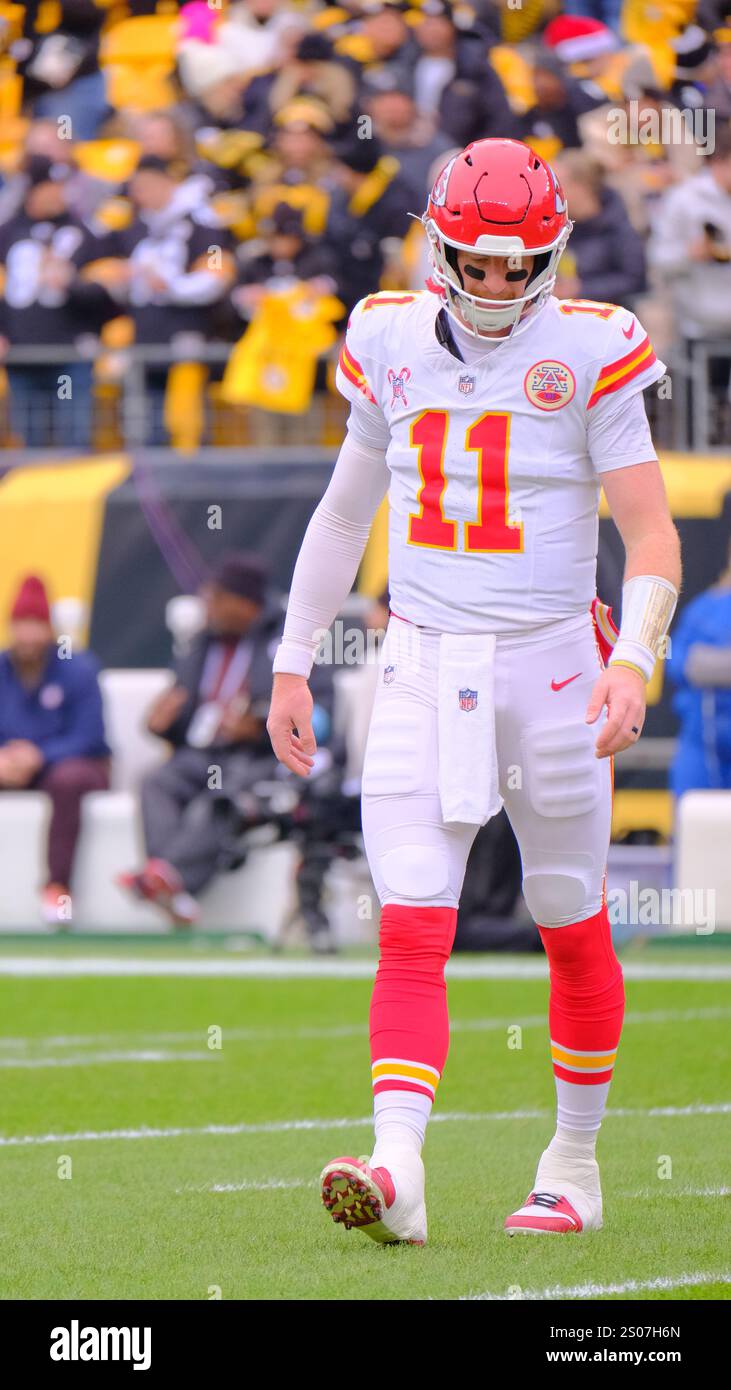 Pittsburgh, PA, USA. 25th Dec, 2024. Carson Wentz #11 during the ...