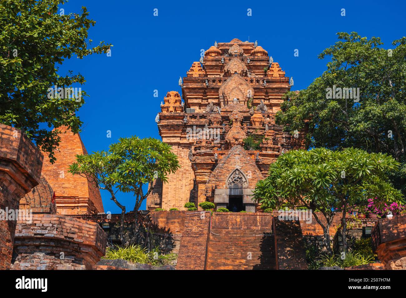 ancient Po Nagar Cham Towers in Nha Trang in Vietnam in summer Stock ...