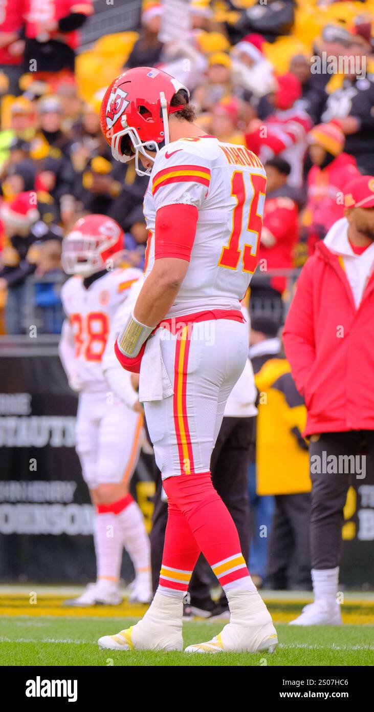 December 25, 2024: Patrick Mahomes #15 during the Steelers vs Chiefs in ...