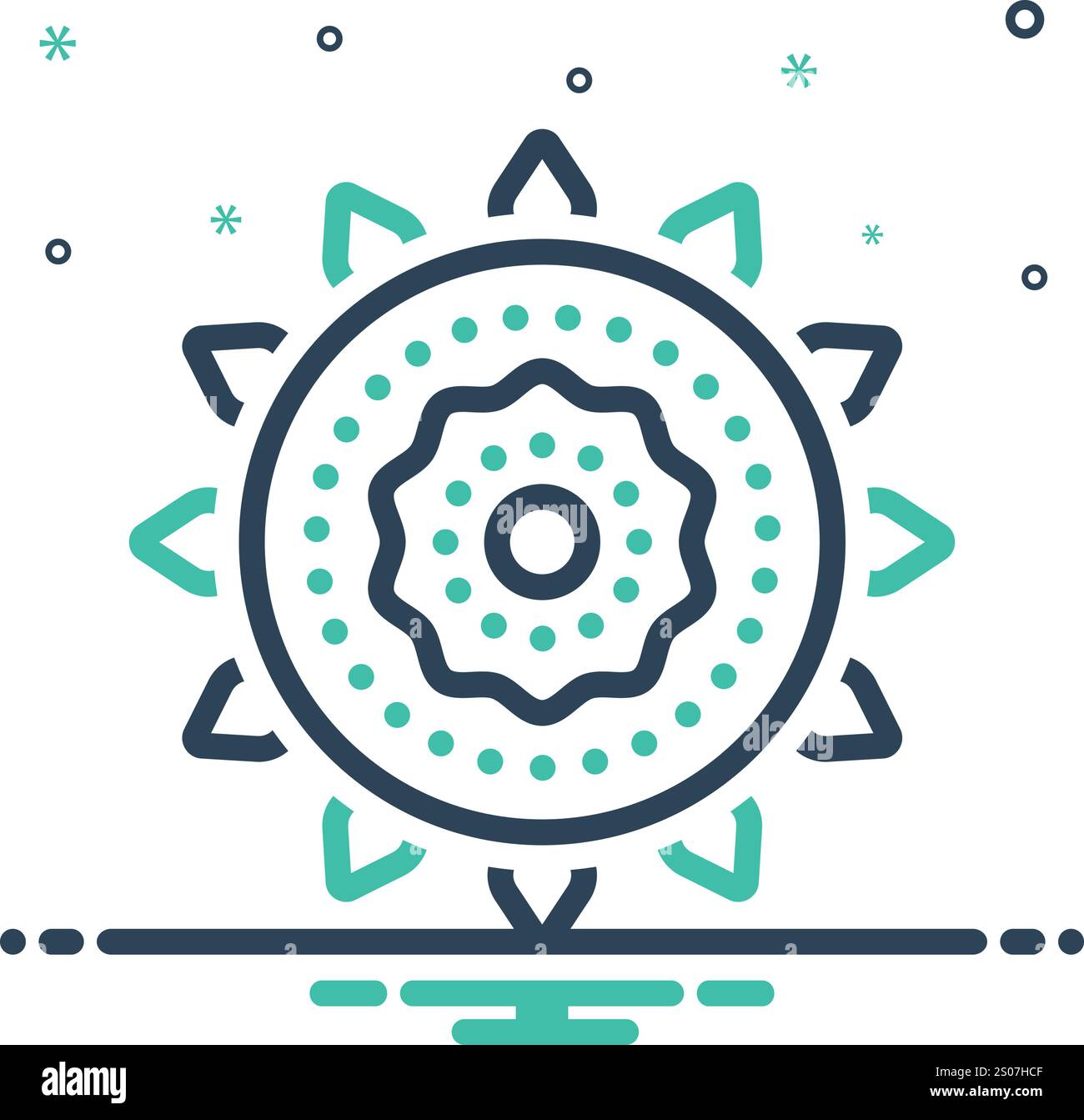 Rangoli design icon Stock Vector Images - Alamy