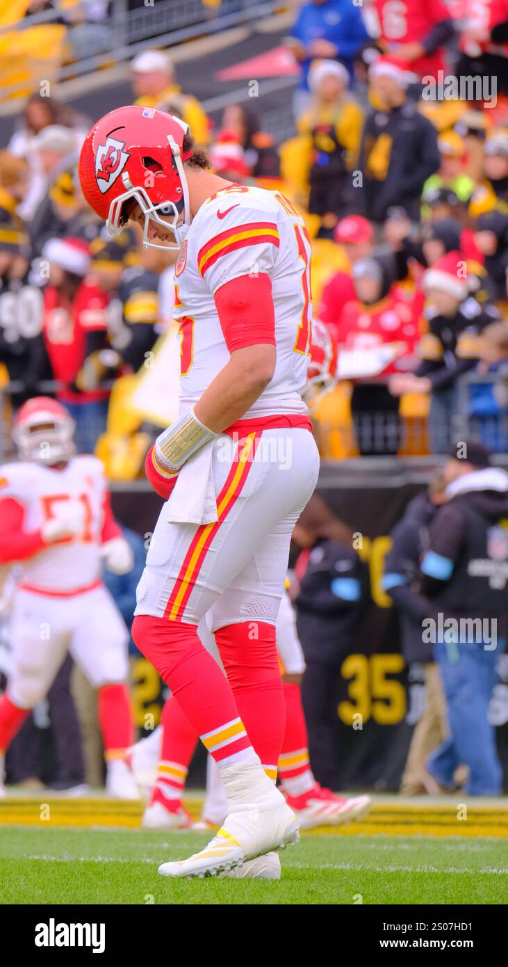 December 25, 2024: Patrick Mahomes #15 during the Steelers vs Chiefs in ...
