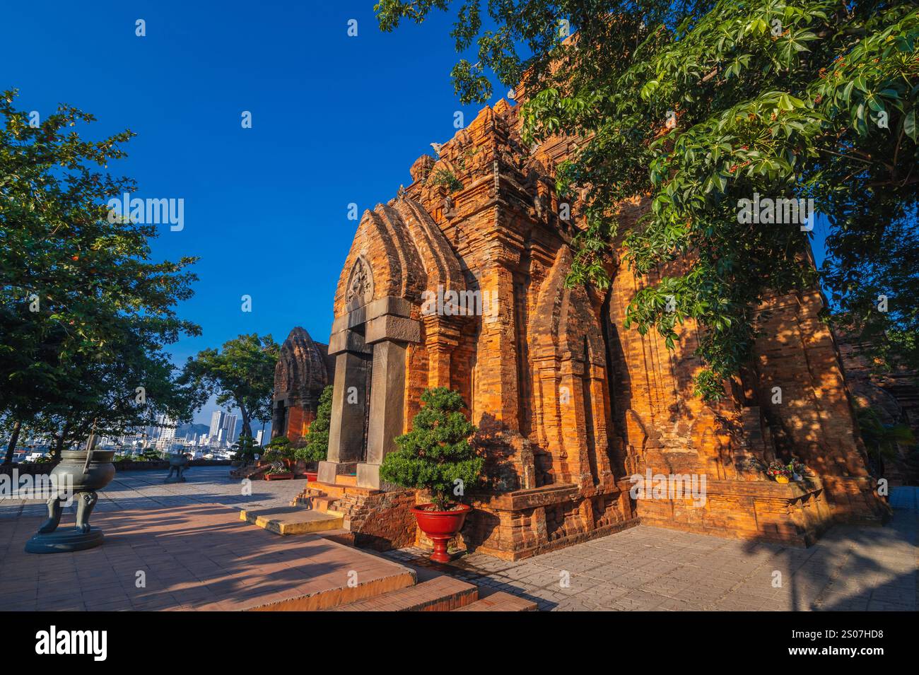 ancient Po Nagar Cham Towers in Nha Trang in Vietnam. Historical ruins ...