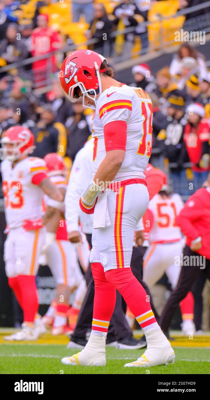December 25, 2024: Patrick Mahomes #15 during the Steelers vs Chiefs in ...