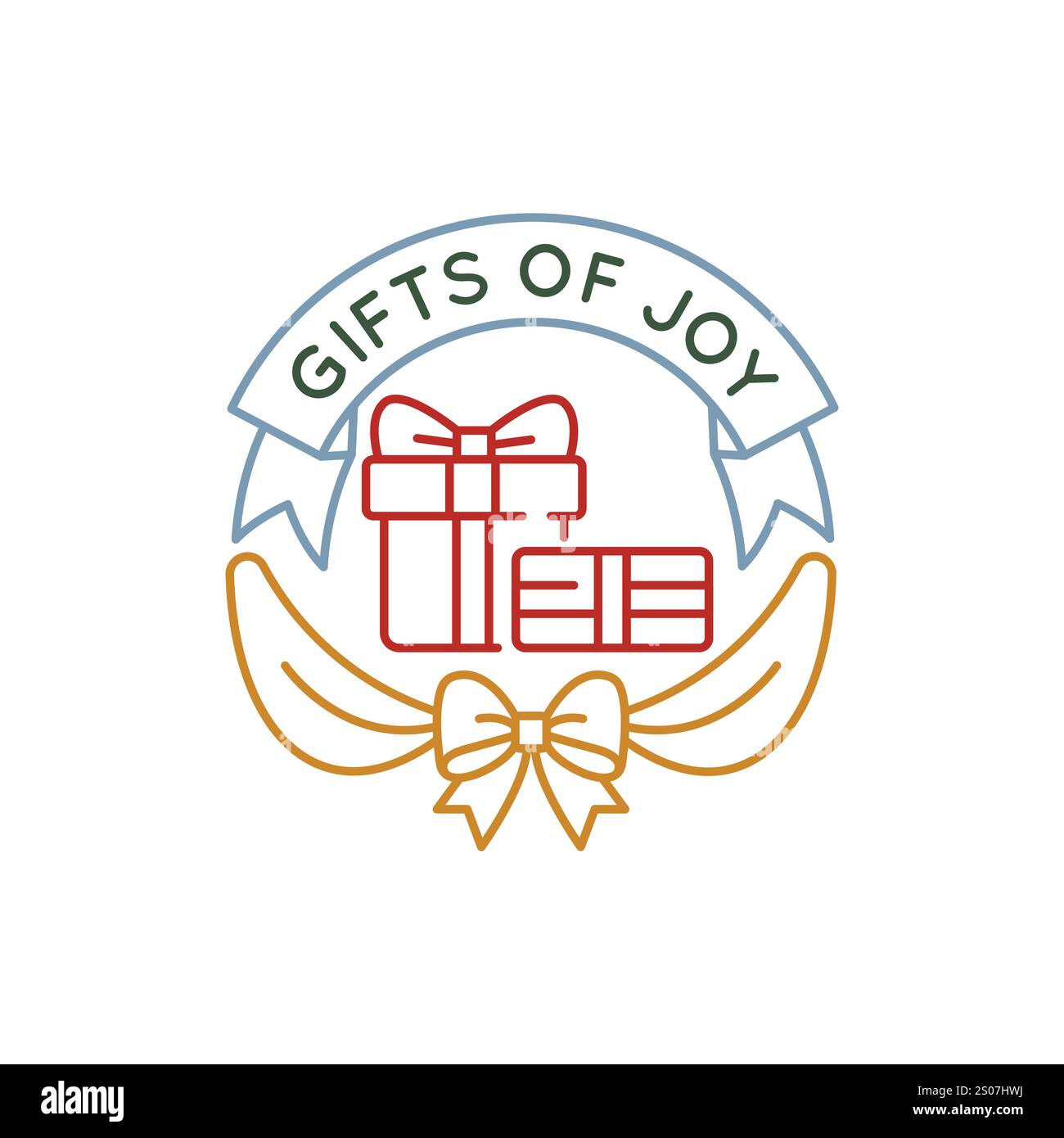 Simple Logo with Gifts of Joy icon Stock Vector Image & Art - Alamy