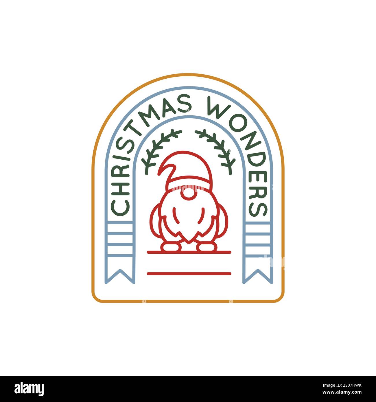 Gnome christmas tree decoration Stock Vector Images - Alamy
