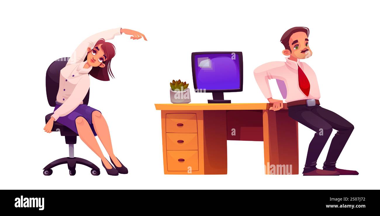 Exercise woman chair squat Stock Vector Images - Alamy