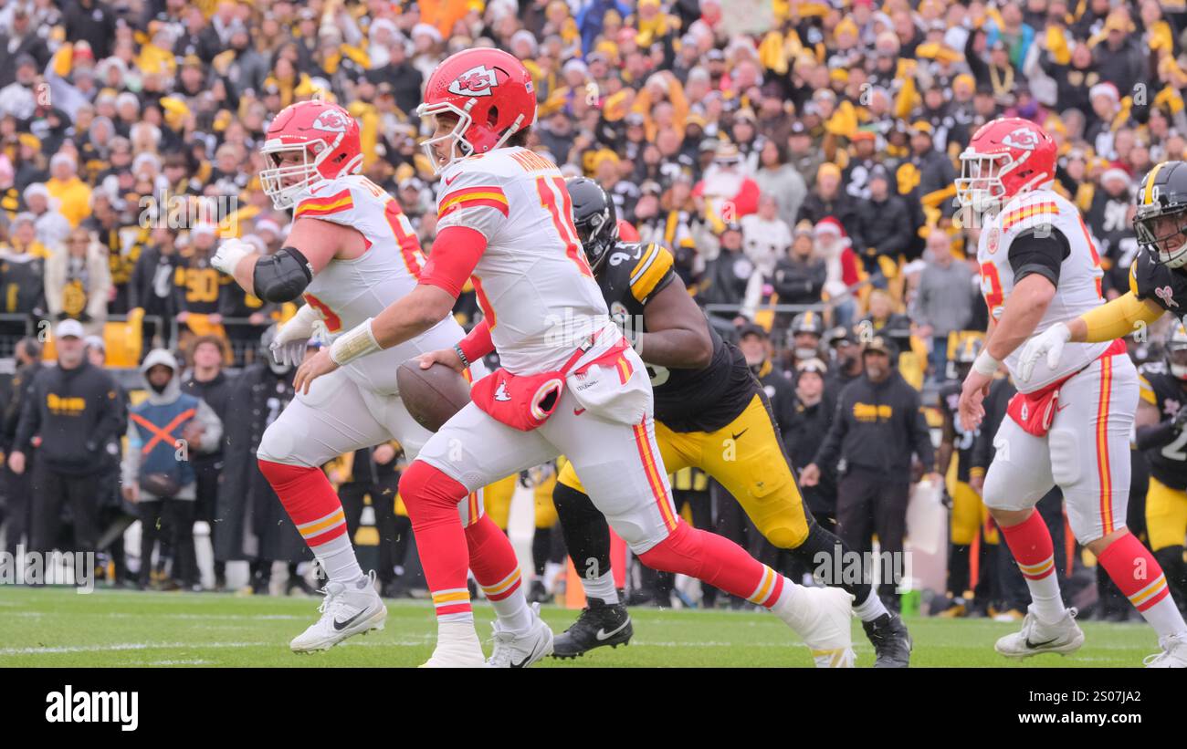 December 25, 2024: Patrick Mahomes #15 during the Steelers vs Chiefs in ...