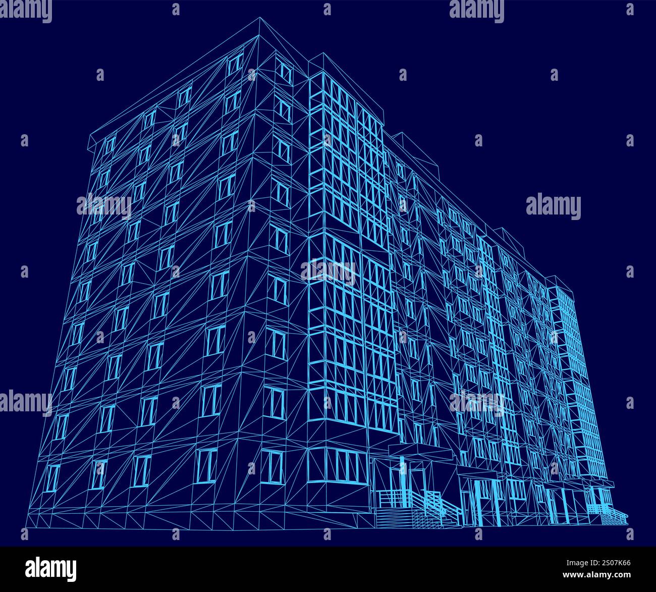 Exterior large building housing Stock Vector Images - Alamy