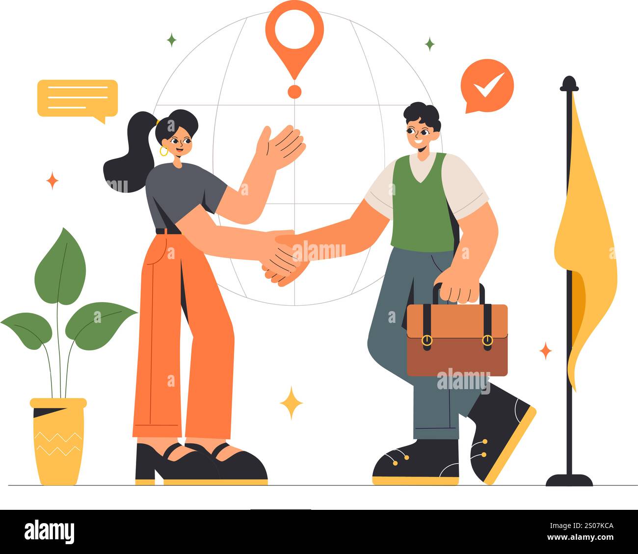 Diplomat Profession Vector Illustration Featuring International ...