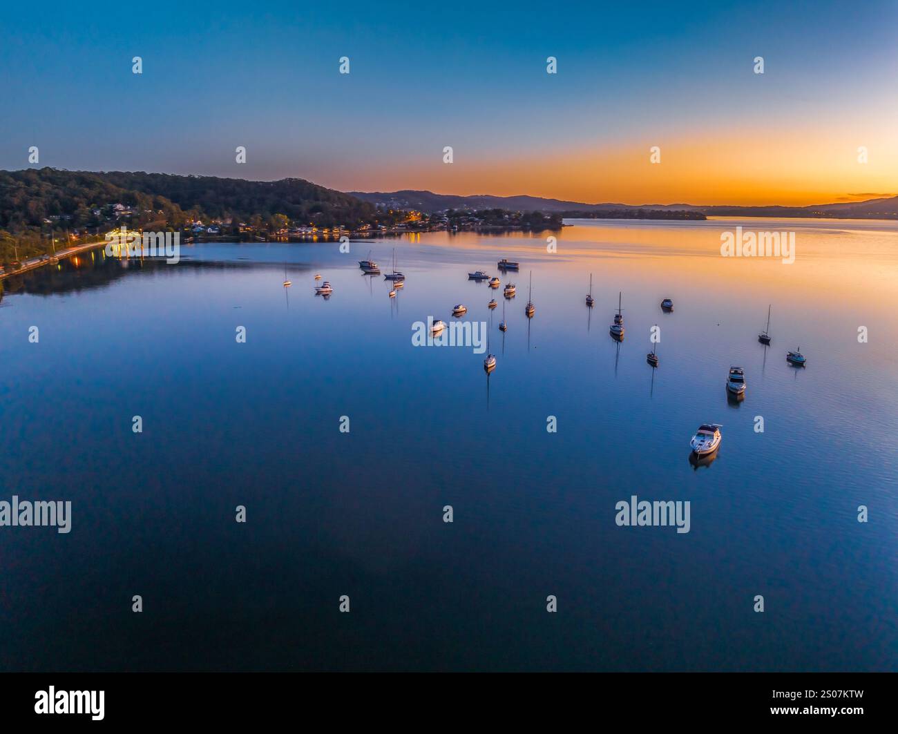 Sunrise over Brisbane Water at Koolewong and Tascott on the Central ...