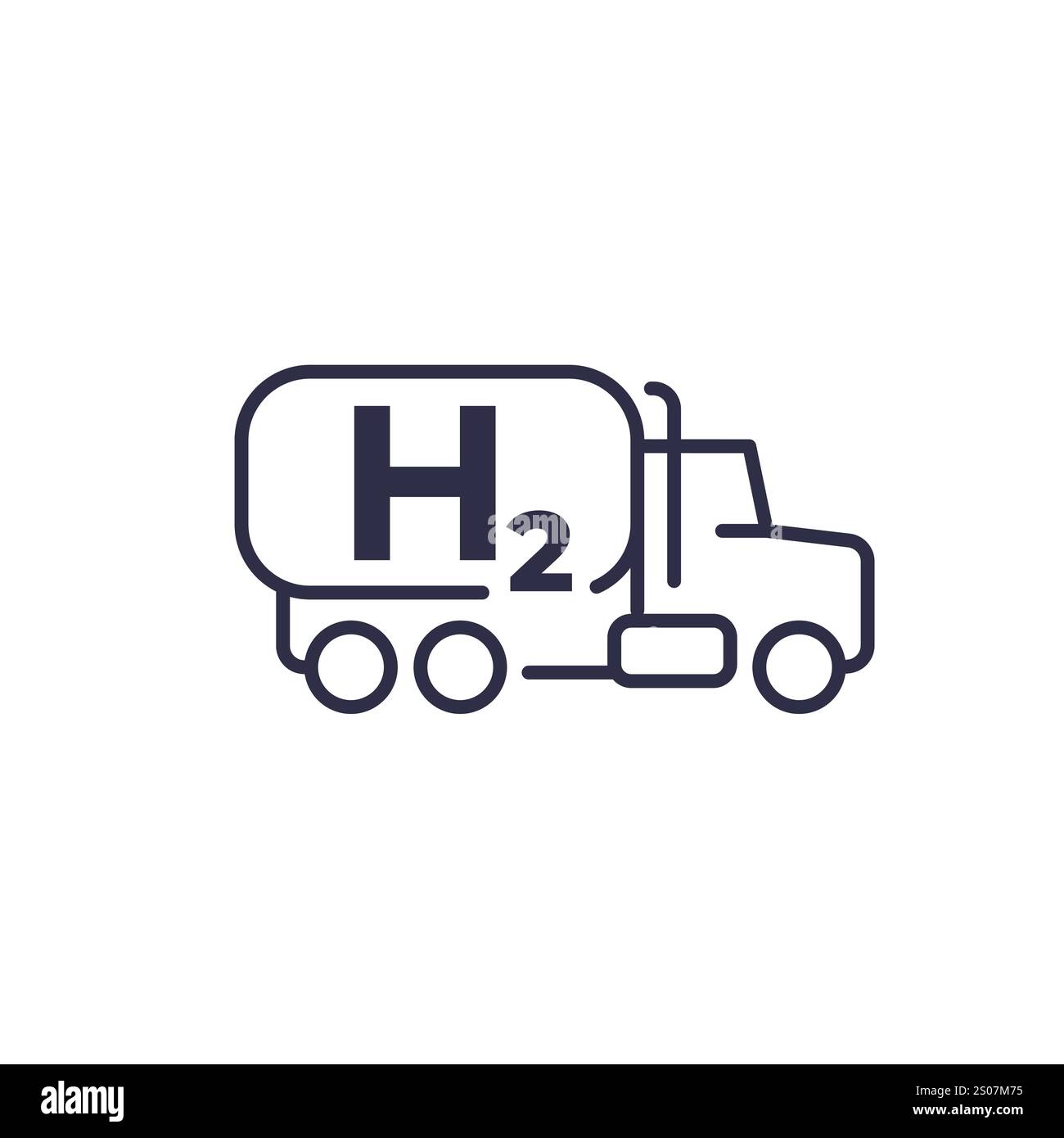 hydrogen truck icon, h2 tanker on white Stock Vector Image & Art - Alamy