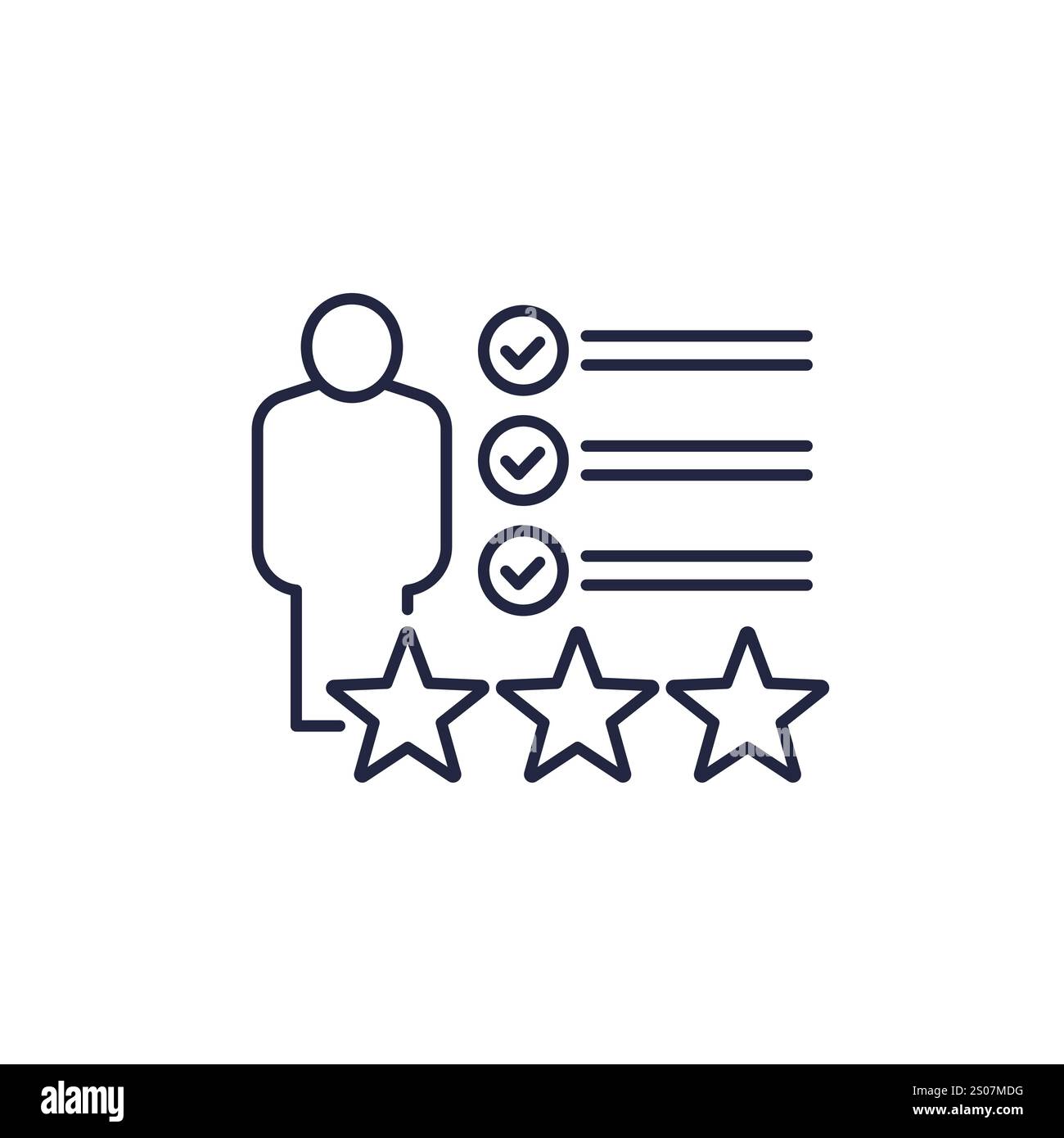 employee work review icon in line design Stock Vector Image & Art - Alamy