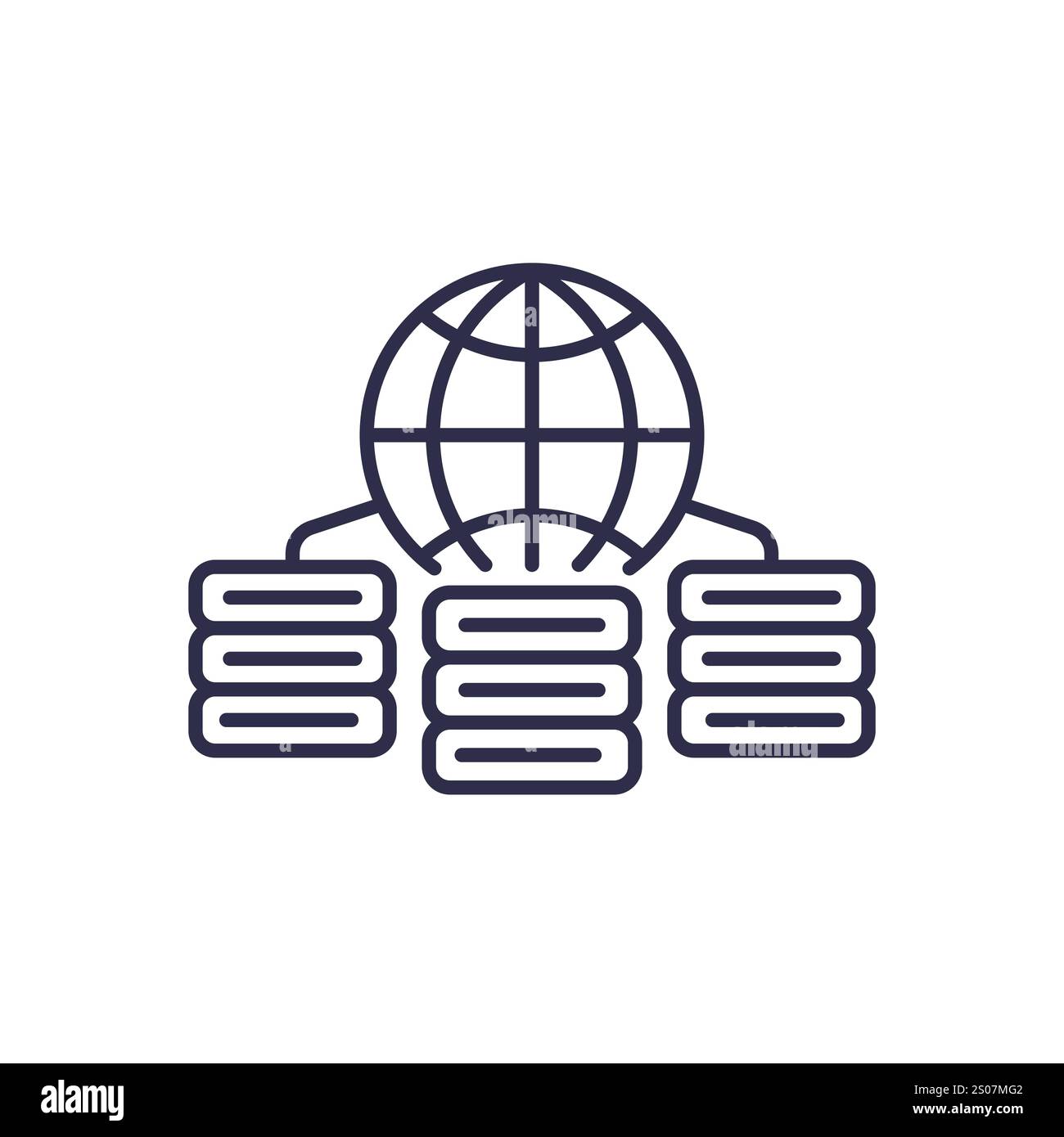CDN, Content delivery network line icon Stock Vector Image & Art - Alamy